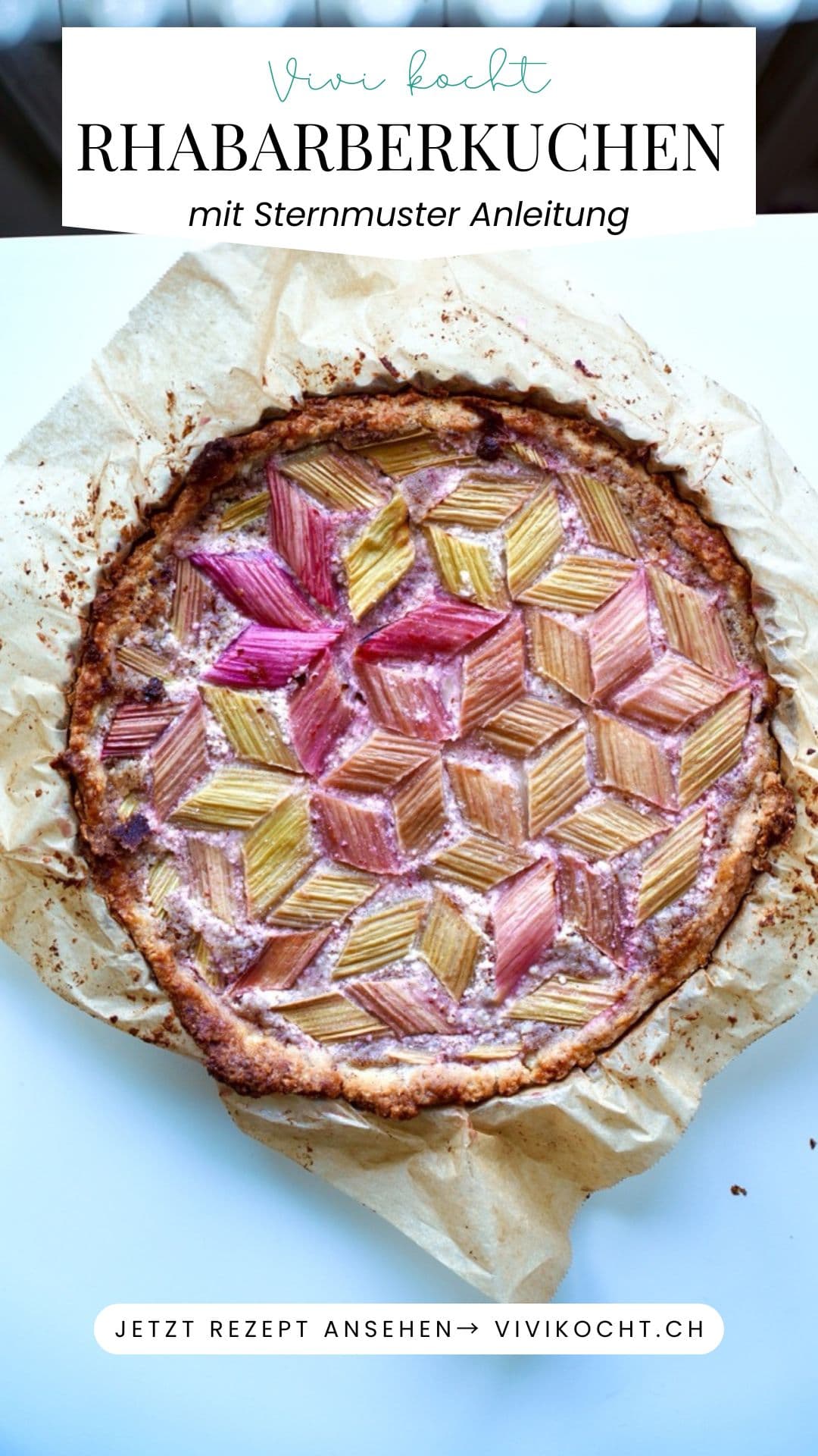 Rhabarberkuchen mit Mandelmasse - Vivi kocht